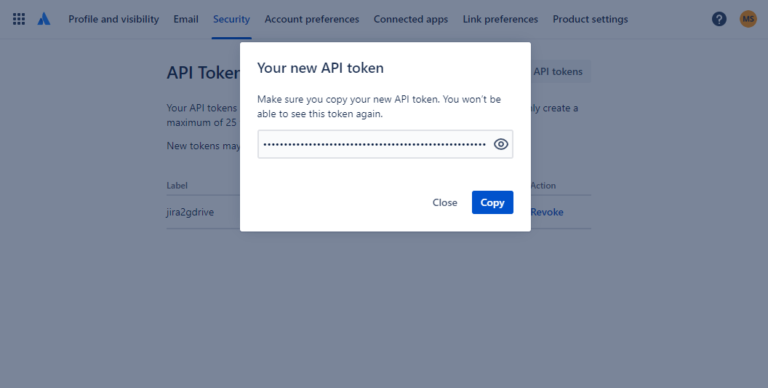 How to create API keys for Jira - MUBA Software